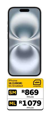 IPHONE 16 price - MTN • Starting at ️ R 869.00