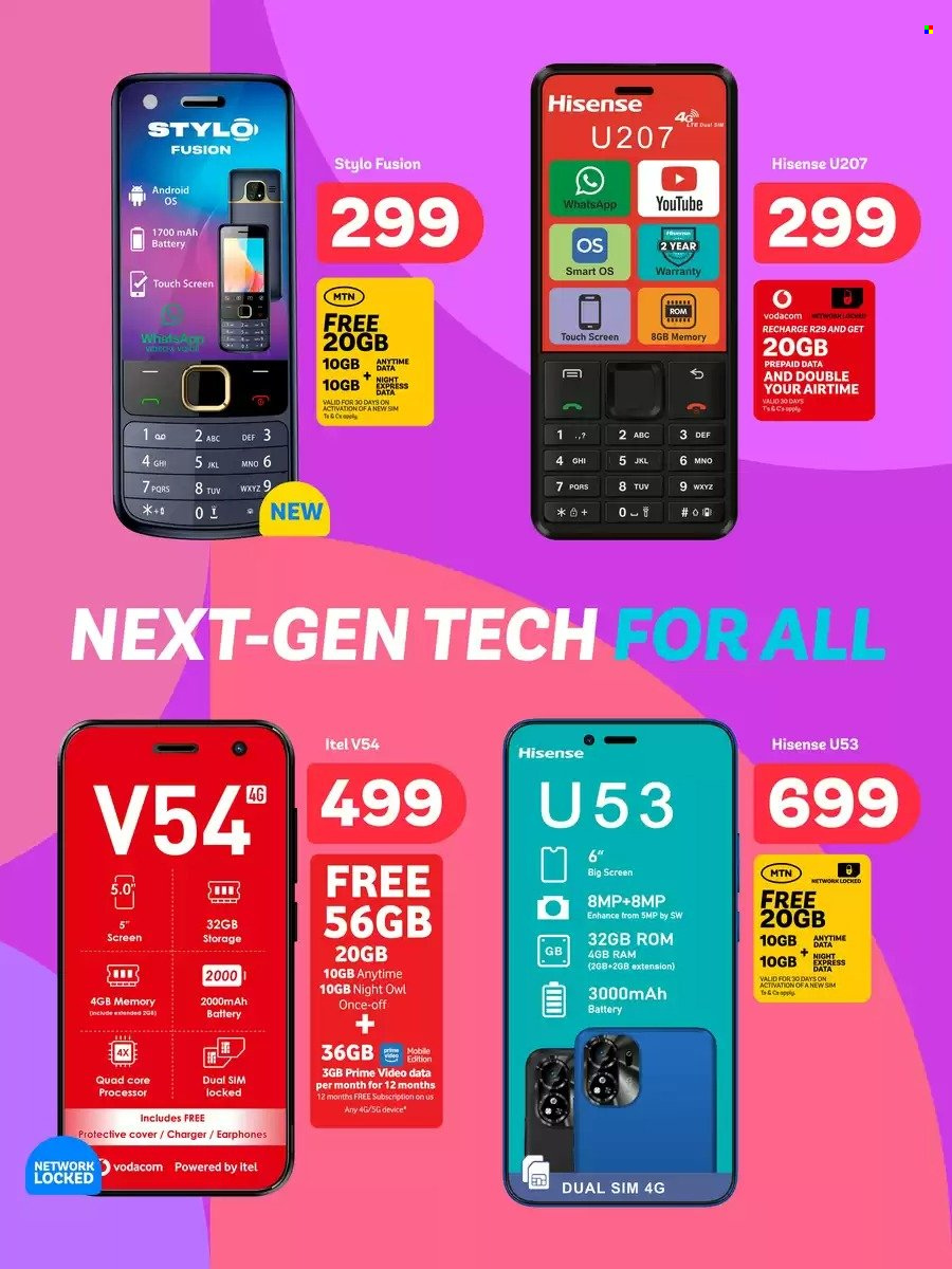 PEP CELL specials • Share Vodacom • From Wednesday 28 Jan 2026