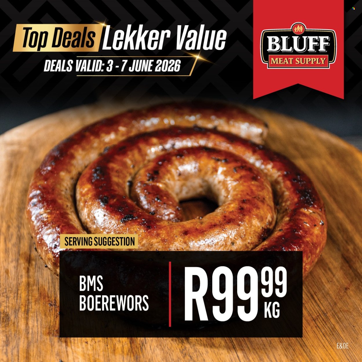 BLUFF MEAT SUPPLY specials • From Wednesday 3 Jun 2026