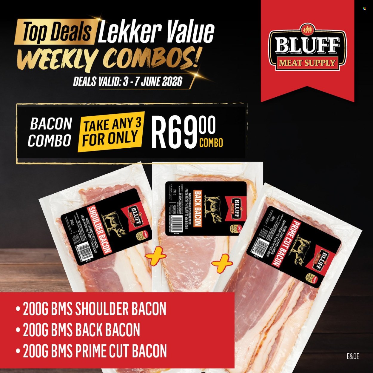 BLUFF MEAT SUPPLY specials • From Wednesday 3 Jun 2026