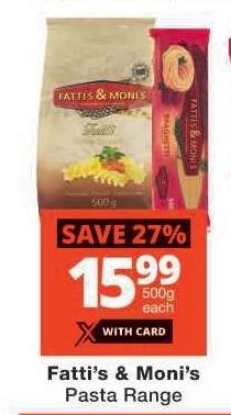 PASTA price - CHECKERS • Starting at ️ R 15.99